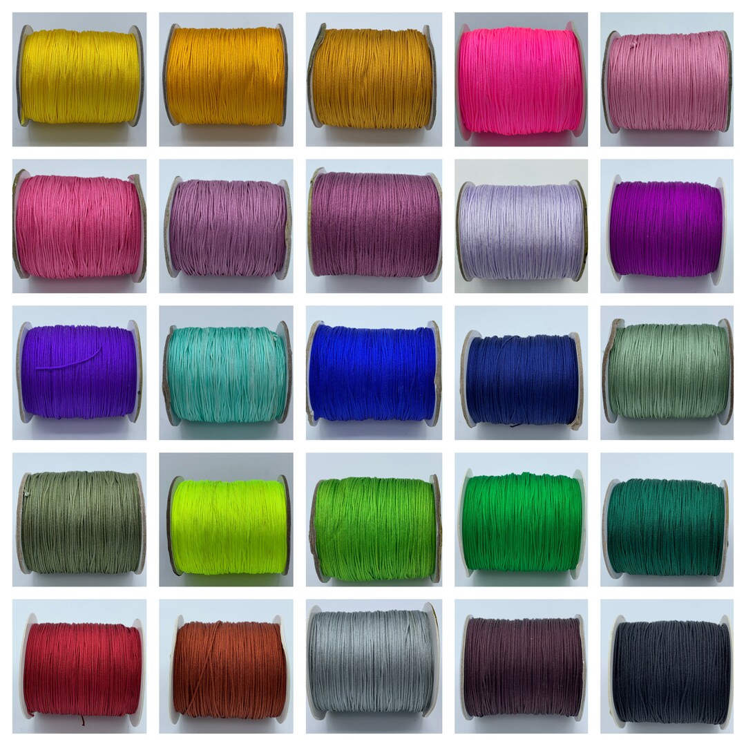 0.8mm 130 Yards Braided NYLON Cord - Nylon Silk Chinese Knot Shamballa ...