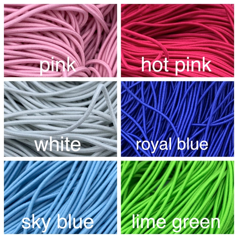 25 yards 2mm bundle Round Elastic Stretchy Flexible Thread | Etsy