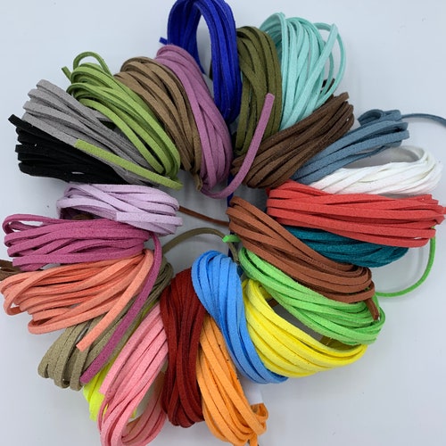 Flat Faux Suede Leather Cord 3mm Jewellery Velvet String Thong - Etsy UK