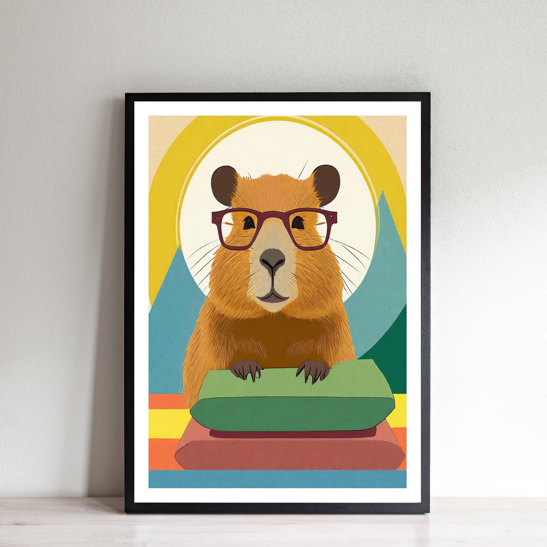 Capybara Print Fun Capybara Picture Colourful Abstract Capybara Picture ...