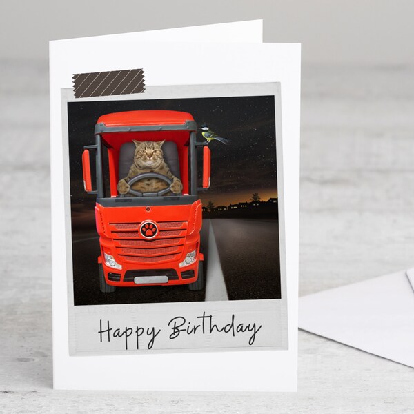 Truck Driver Birthday Cards - Etsy UK