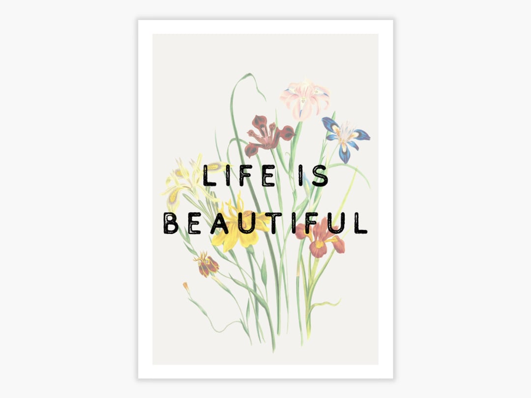 Life is Beautiful Art Print - Etsy