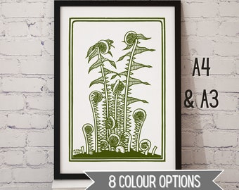 Woodcut Print | Etsy