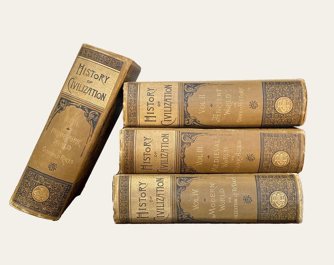 VINTAGE HISTORY BOOKS Set of 4 History of Civilization, by E. A. Allen ...