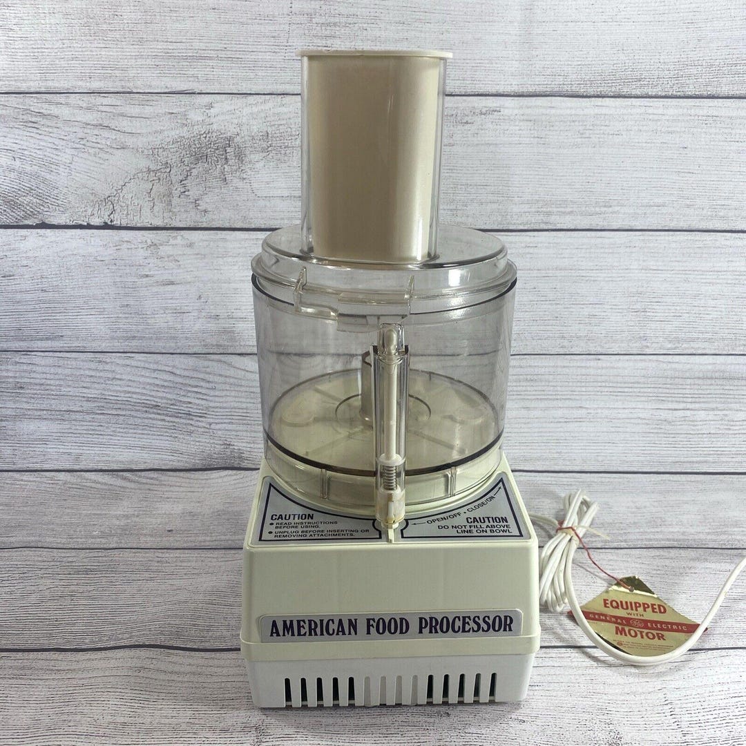 American Food Processor 1970s Vintage Model 8000 W/ 8 Blades TESTED ...