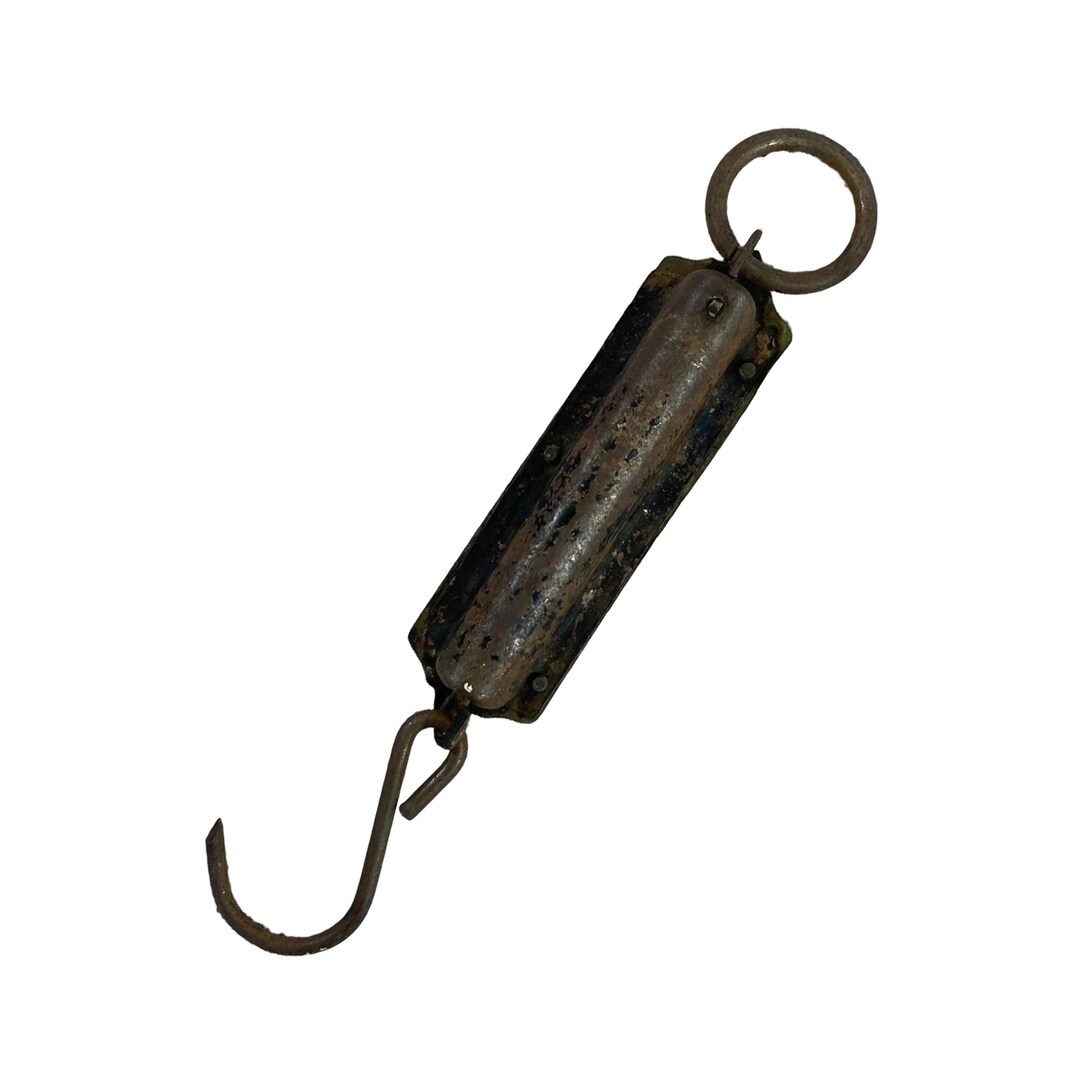 Antique Brass Hanging Scale Excelsior Improved Spring Balance 20 Lb USA ...
