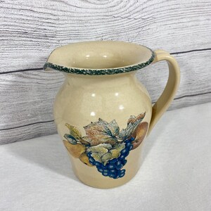 Home & Garden Party Pitcher Fruit Stoneware Jug 2002 7.5 Inches - Etsy