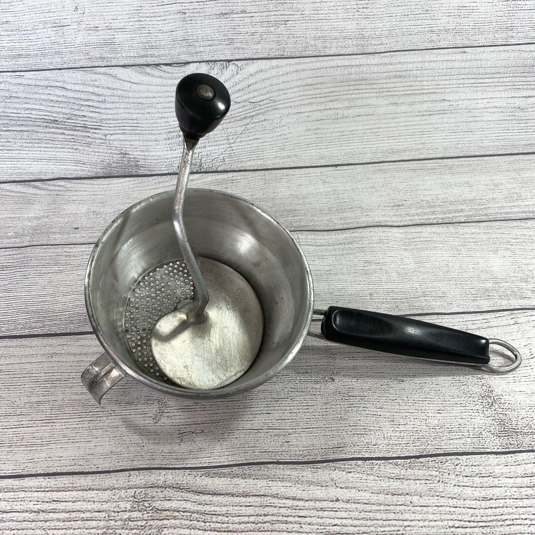 Vintage FOLEY FOOD MILL Aluminum Pat. 2051095 Ricer Masher Strainer ...