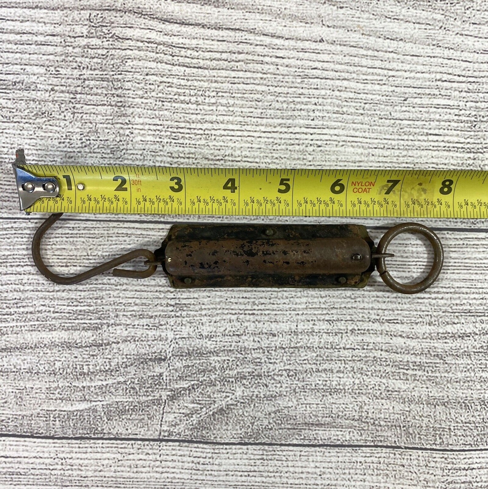 Antique Brass Hanging Scale Excelsior Improved Spring Balance 20 Lb USA ...