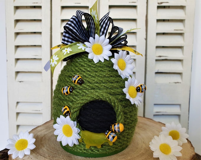 Bee Skep, Bee Tiered Tray Decor, Bee Hive , Bee Gift, Bee Decor, Bee Hive - Etsy