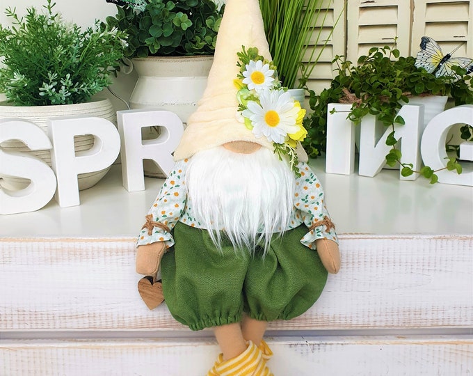 Summer Gnome, Spring Gnome, Flower Gnome, Scandinavian Gnome, Floral ...