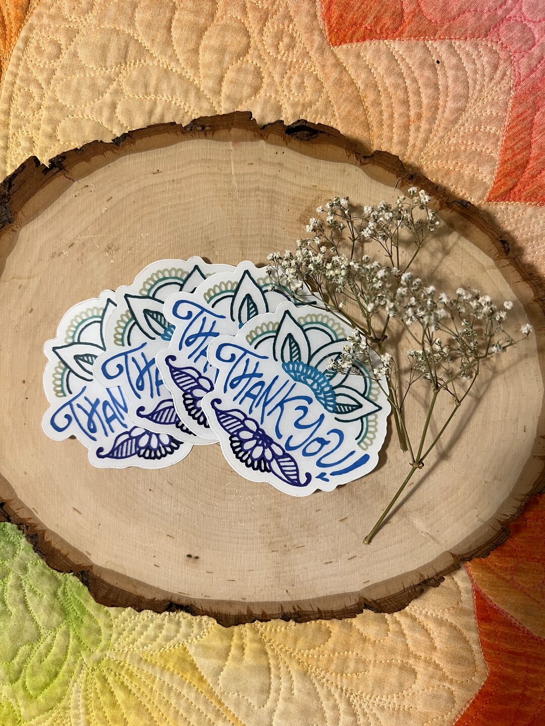 Thank You Vinyl Sticker - Etsy