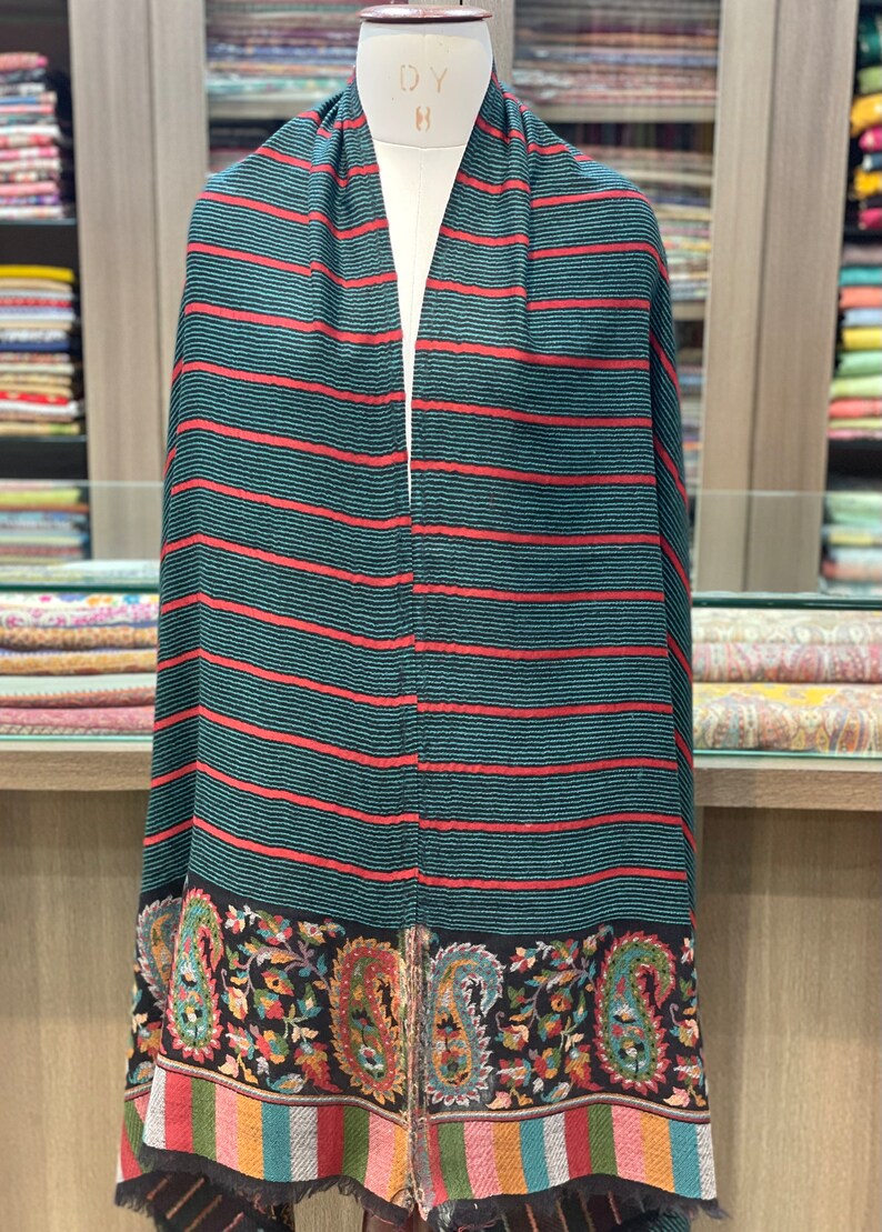 Kashmiri Kani Embroidery Designer Shawl Pure Cashmere Wrap - Etsy