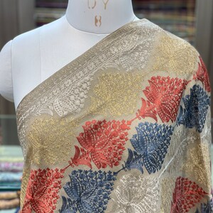 Kashmiri Pure Cashmere Embroidered Scarf, Designer Kashmiri Shawl ...