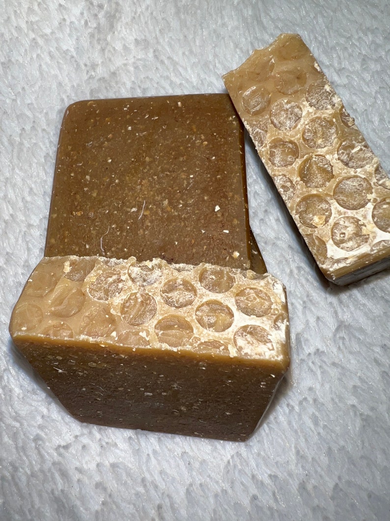 Oatmeal Milk And Honey Soap Cold Process Soap Ground Oats Etsy