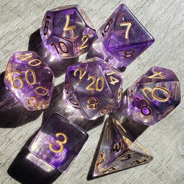 Purple Dice Set - Etsy