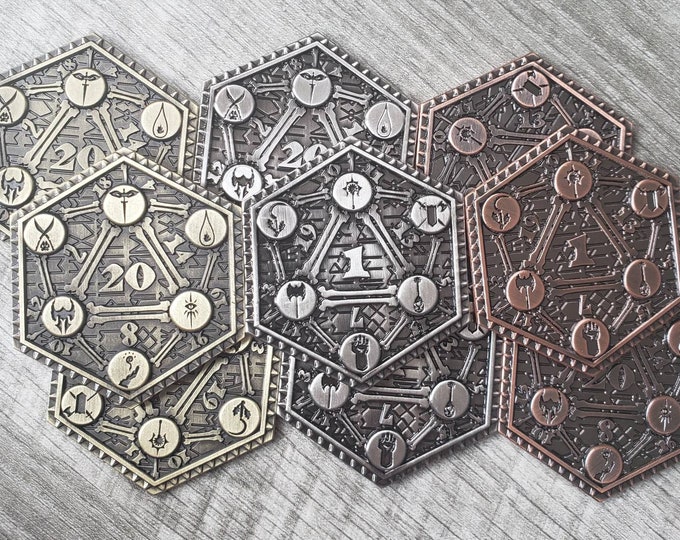 Coinage With Class Gold, Silver, or Copper Two Sided Coins Dragon Hoard ...