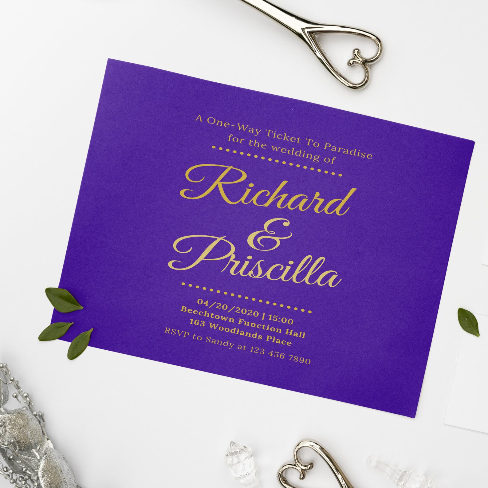 Purple Wedding Invitation Rustic Wedding Purple Wedding - Etsy