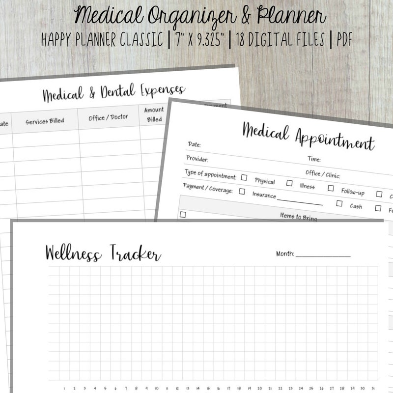 Medical Planner - Etsy