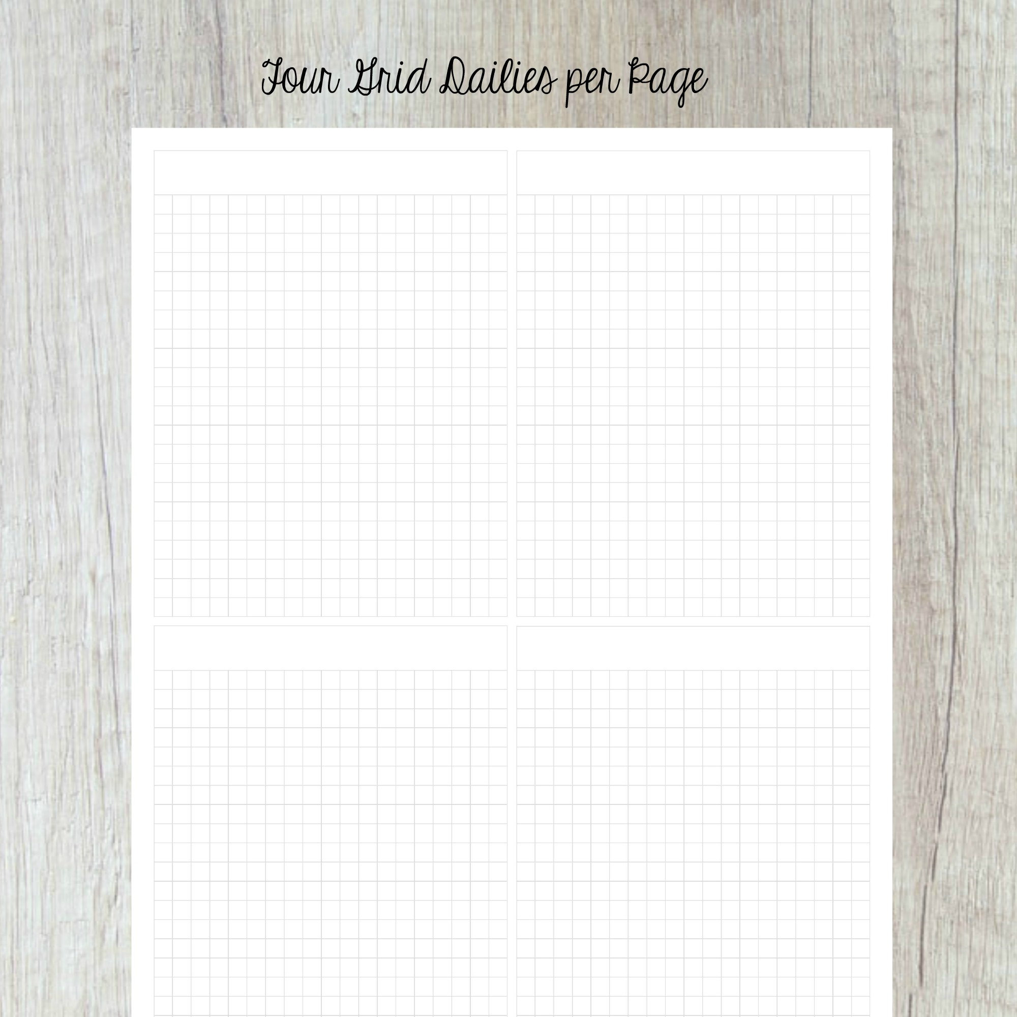 Weekly Printable Daily Printable Grid Paper Refill Hearts - Etsy
