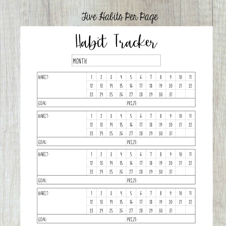 Habit Tracker, Routine Log, Habits Tracking, Habit Log, Habits Tracker ...
