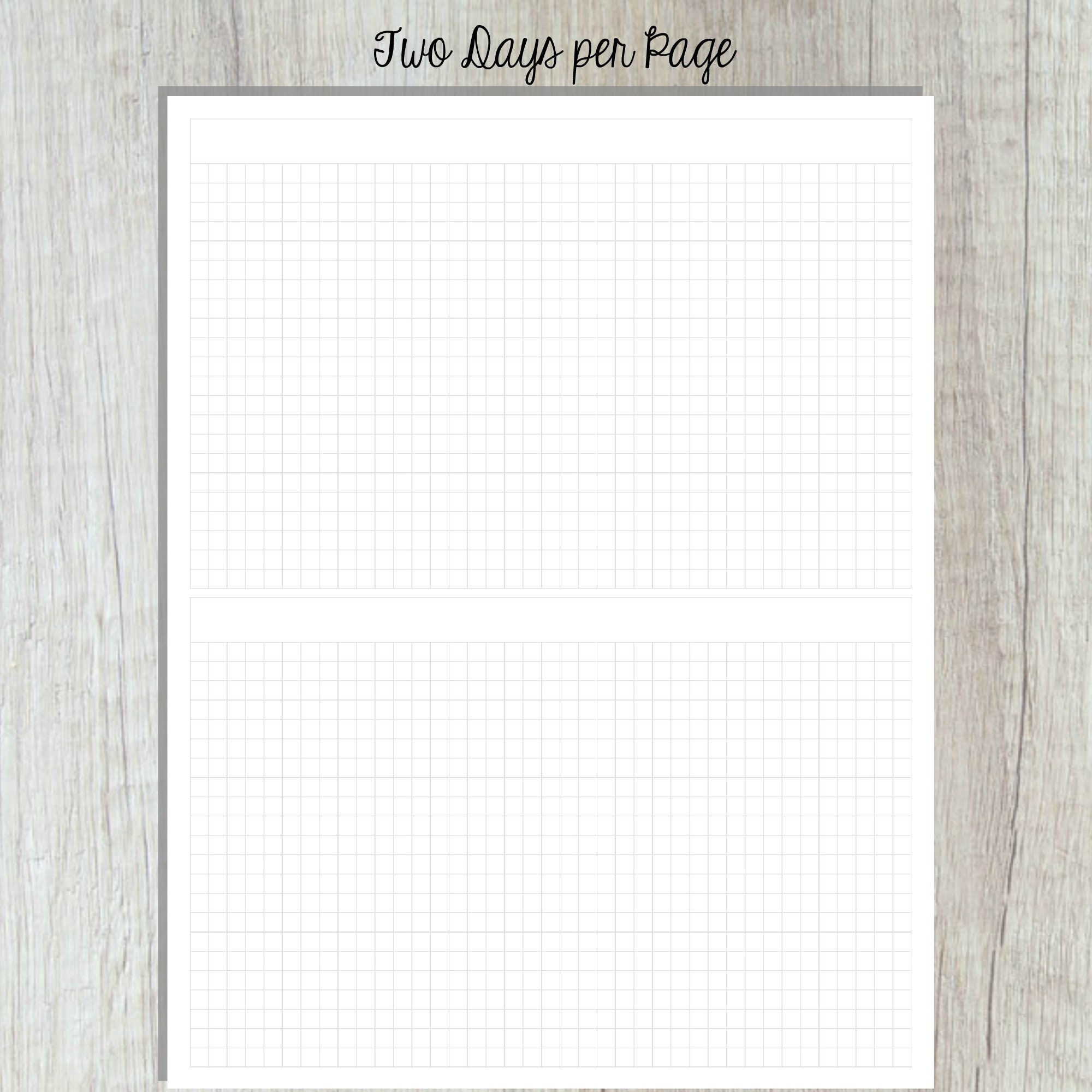 Weekly Printable Daily Printable Grid Paper Refill Hearts - Etsy