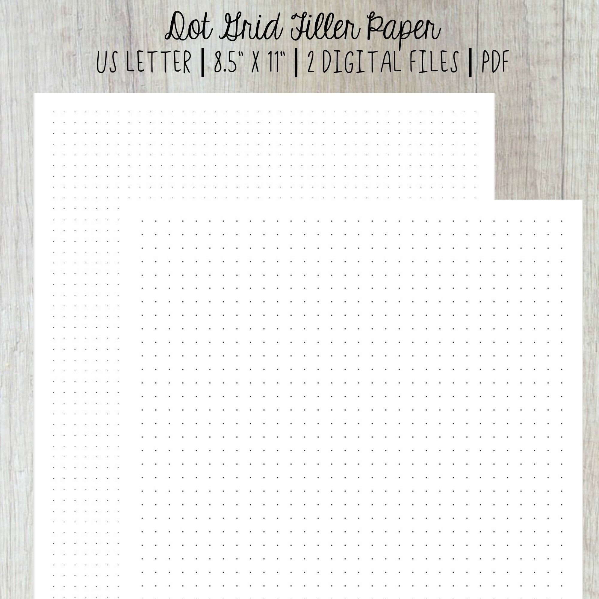 Dot Grid, Grid, Bullet Journal, US Letter, 8.5x11, Filler Paper ...