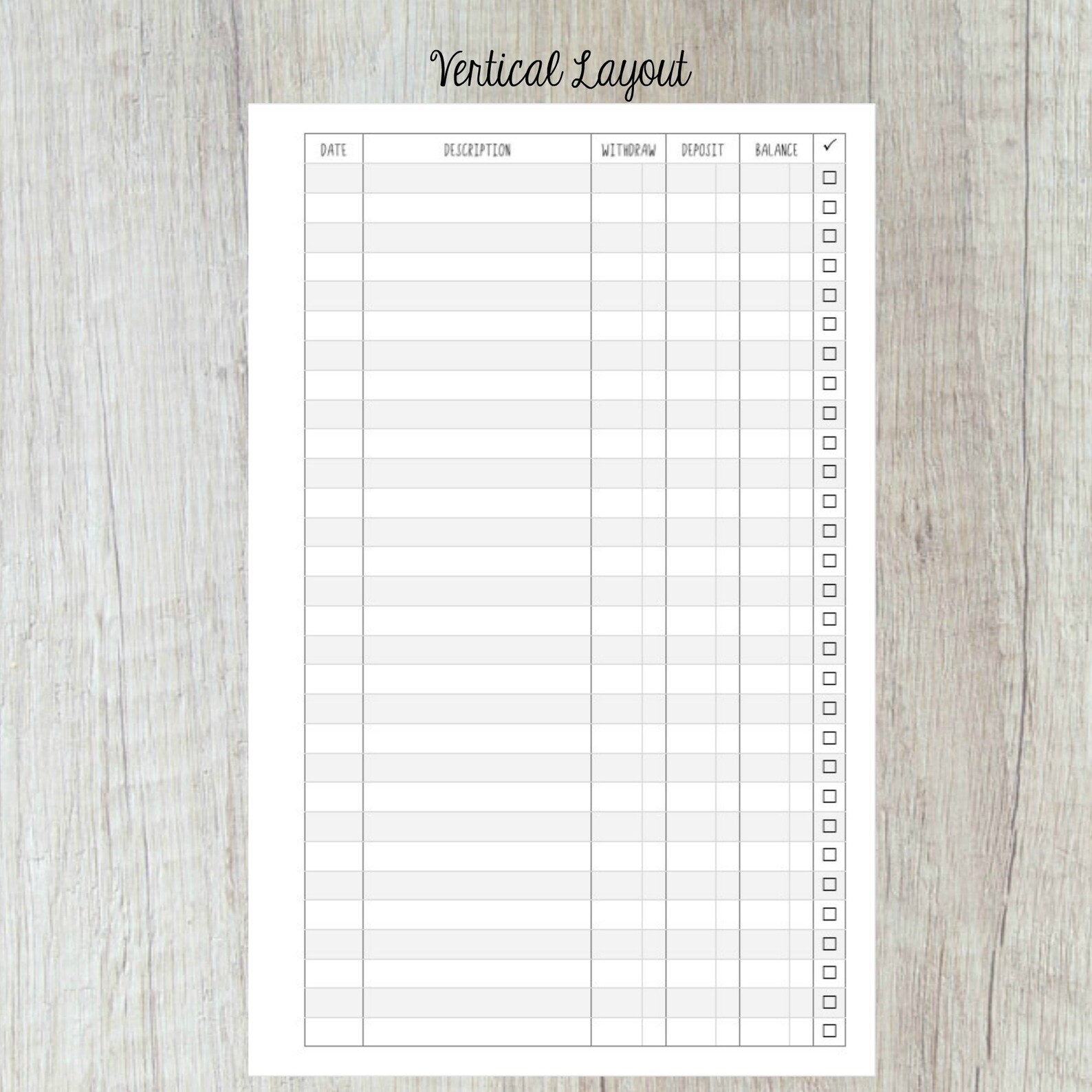 Half Letter Checkbook Register Bundle - 7 Different Layouts 5.5" X 8.5 ...
