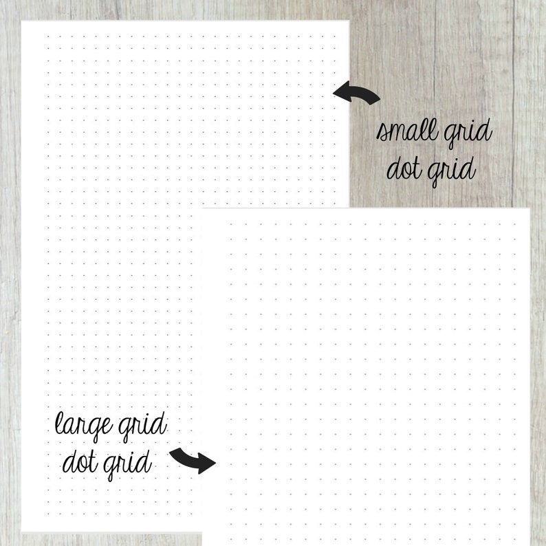 Half Letter Filler Paper Bundle - Square Grid, Dot Grid, Lined/ruled 5. ...