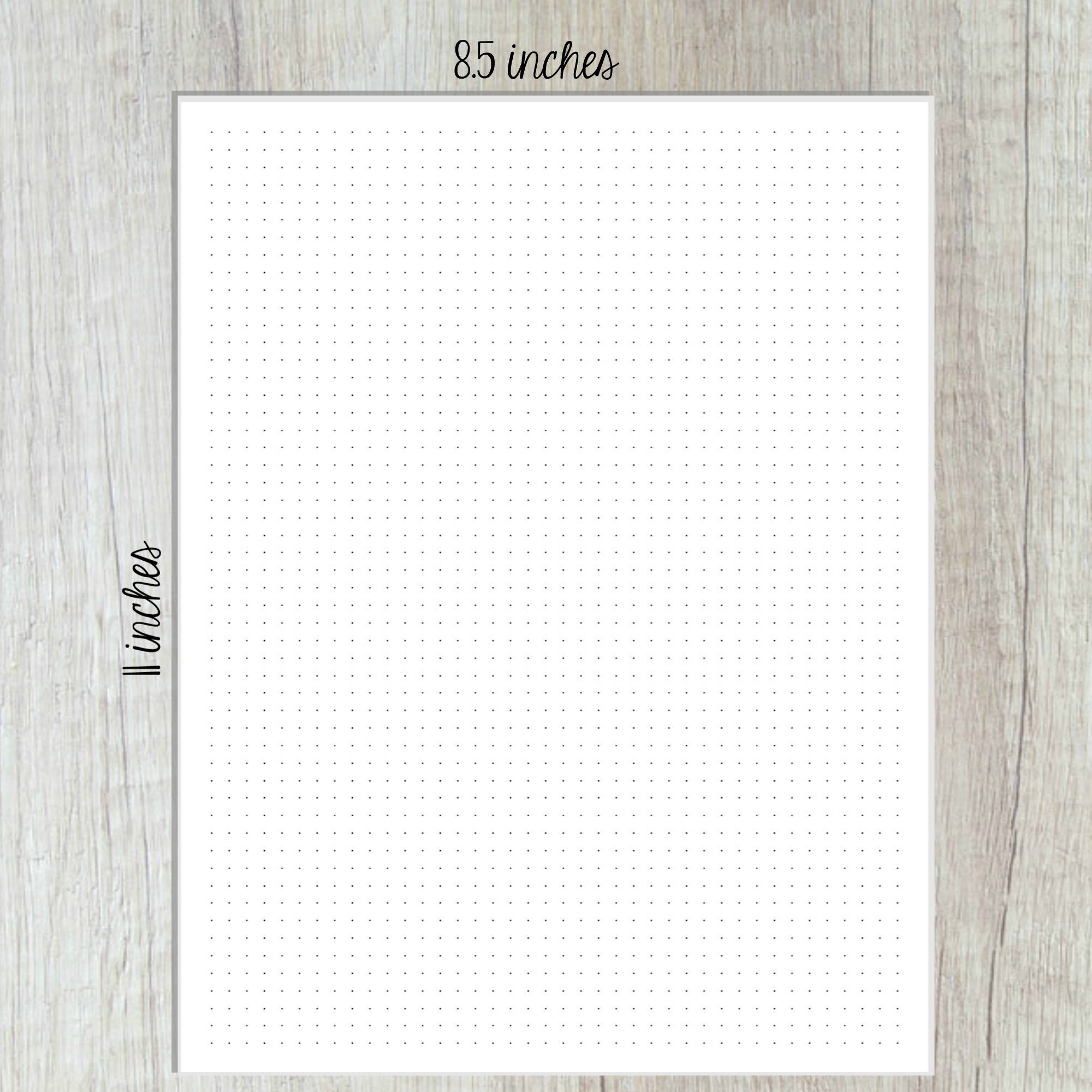 Dot Grid, Grid, Bullet Journal, US Letter, 8.5x11, Filler Paper ...