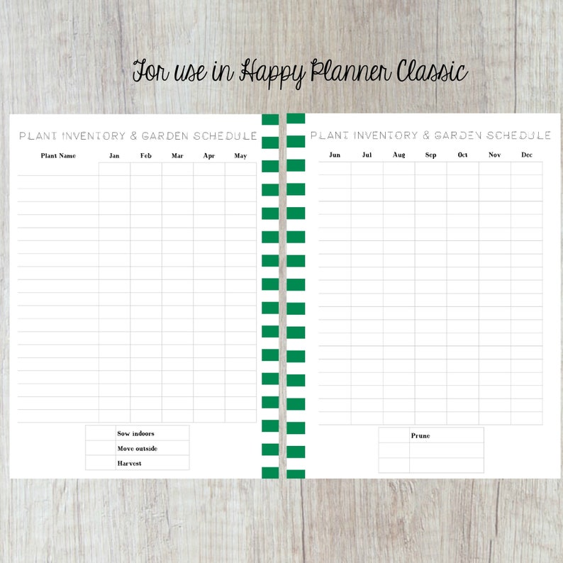 Garden Planner, Garden Insert, Happy Planner, Garden Printable, Garden ...