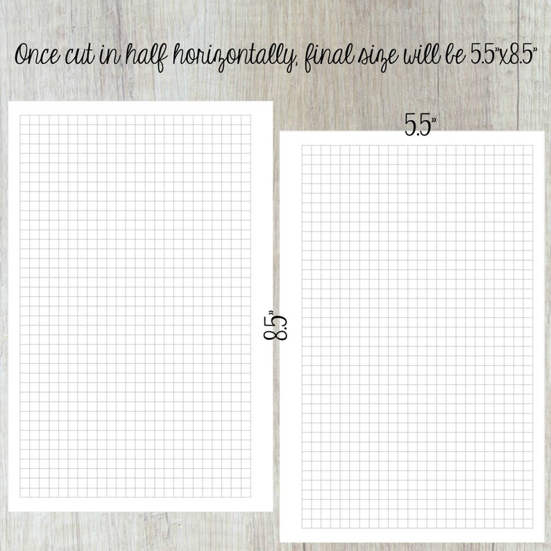 Half Letter Filler Paper Bundle - Square Grid, Dot Grid, Lined/ruled 5. ...