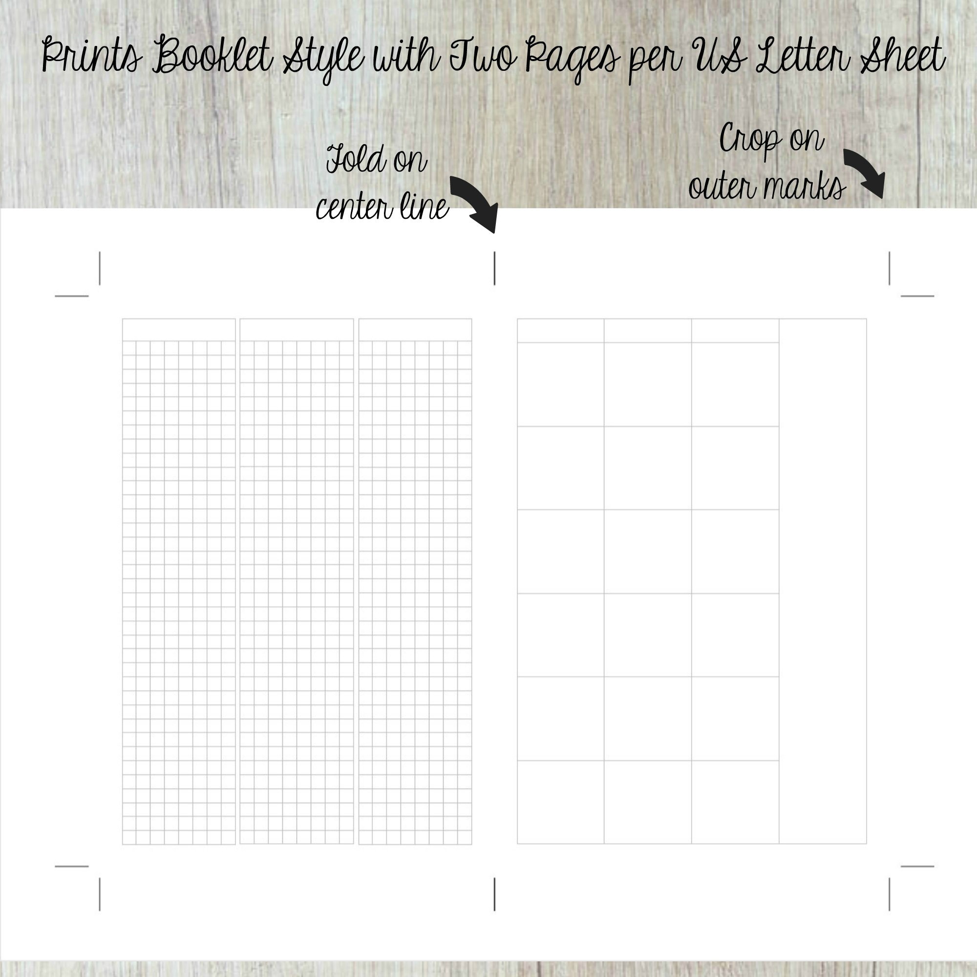 B6 Insert, B6 Planner, B6 Printable, Travelers Notebook, Print Pression ...