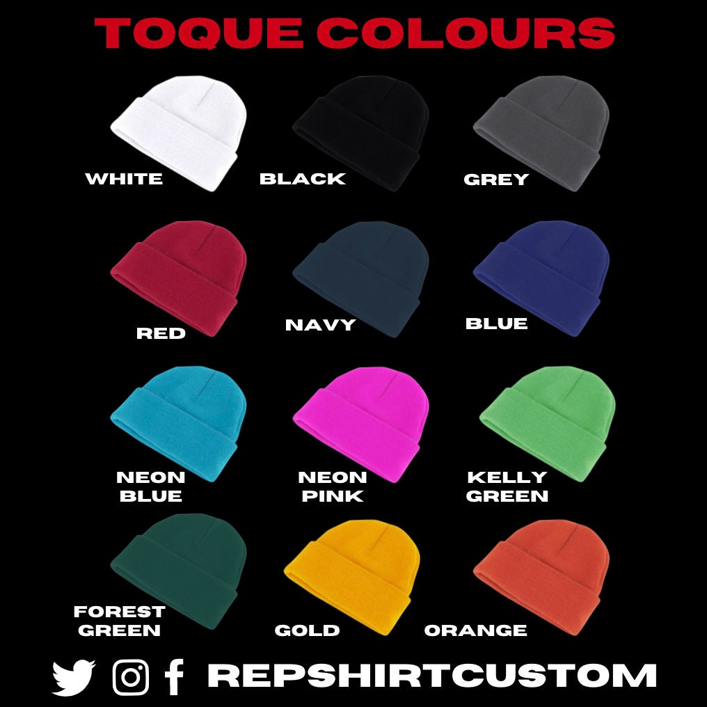 Custom Toques 12 Folded With Embroidery. Custom Apparel - Etsy