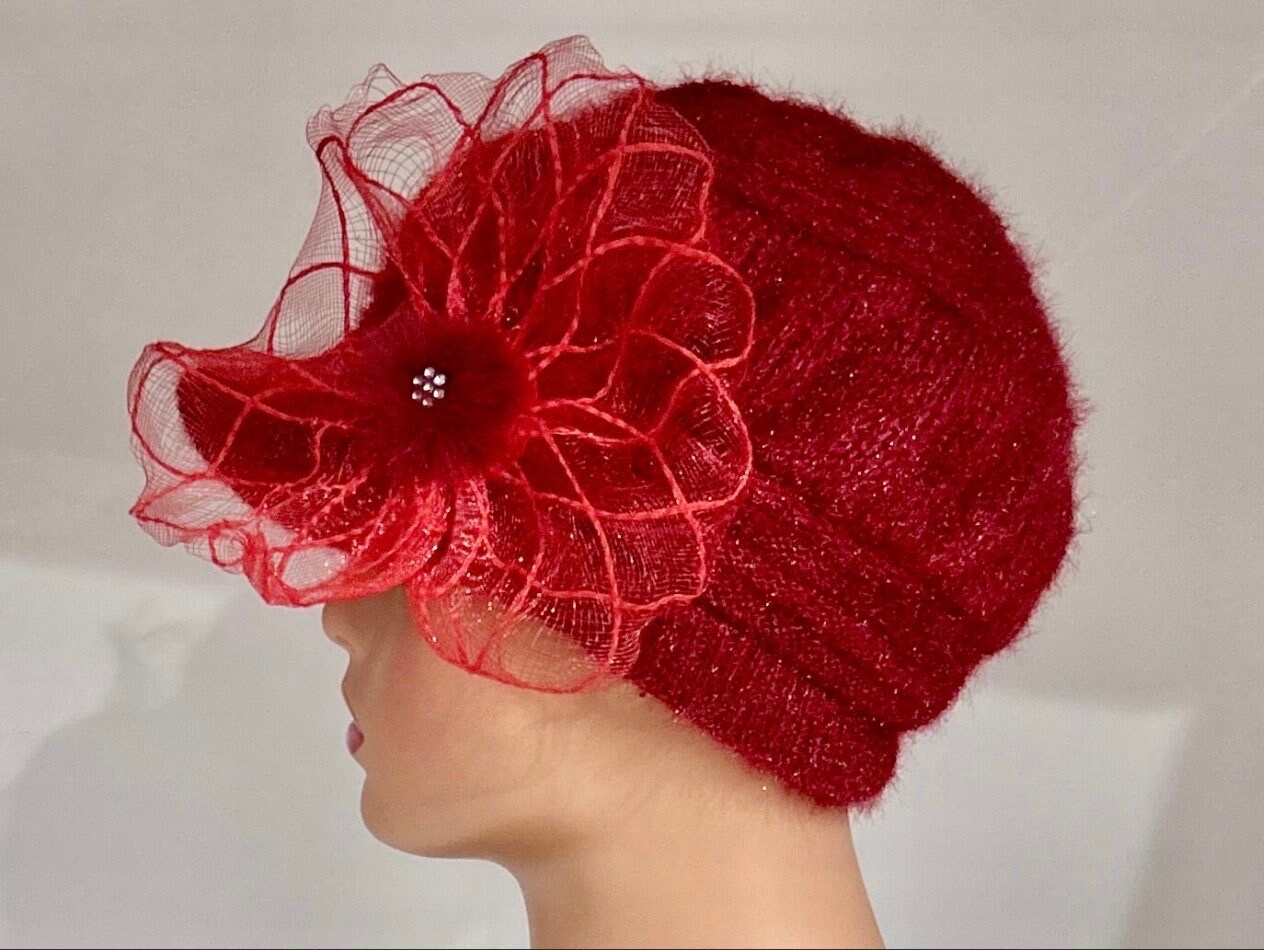 Beautiful Warm Burgundy Colored Winter Cap/ Womens Warm Winter Newsboy ...