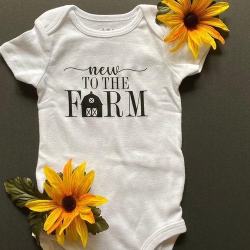Farm Baby Cotton Bodysuit // Farm Baby Clothes // New Baby | Etsy