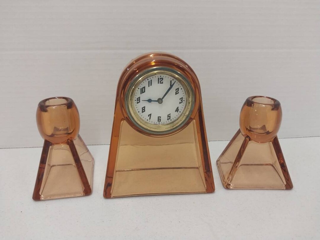 Working 1930s Amber Cambridge Clock Set - Etsy