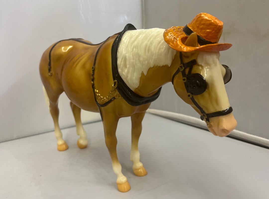 Vintage Breyer Old Timer Horse With Hat, Glossy Palomino - Etsy