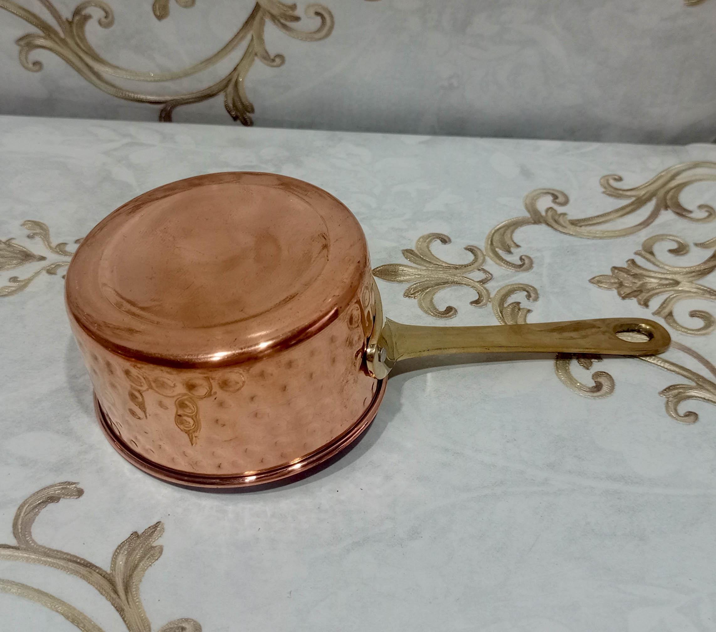 Pure Copper Cookware Set Serving Spoon copper Sauce Pan Set Copper ...