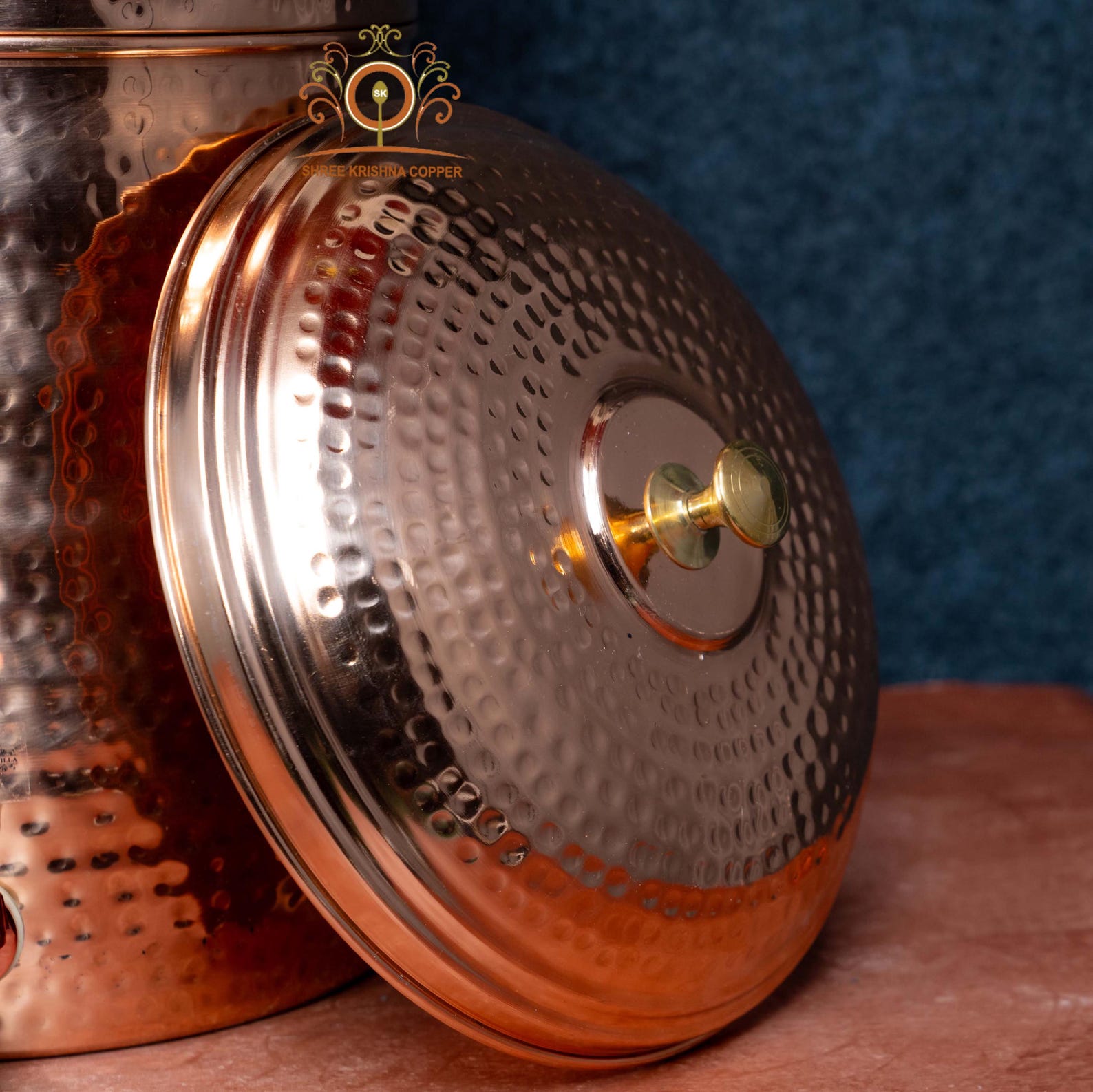 Water Matka Vessel Container Jar Tank Copper Hammered Design Filter ...