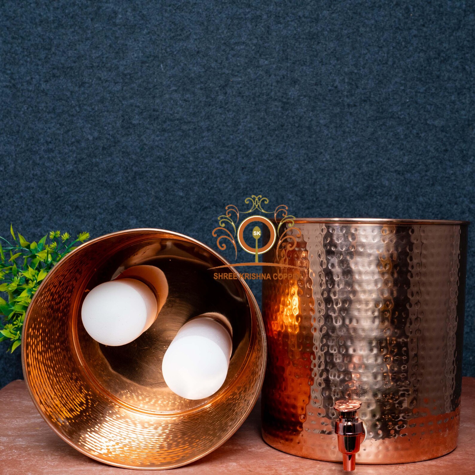 Water Matka Vessel Container Jar Tank Copper Hammered Design Filter ...