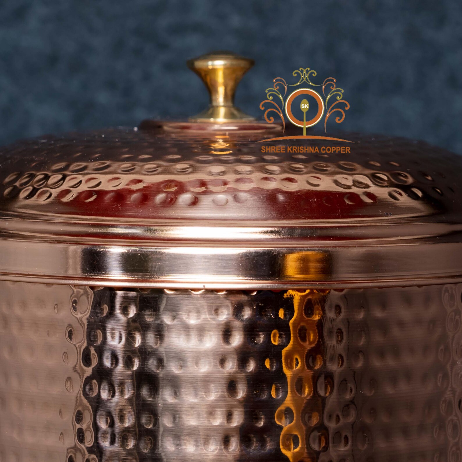 Water Matka Vessel Container Jar Tank Copper Hammered Design Filter ...