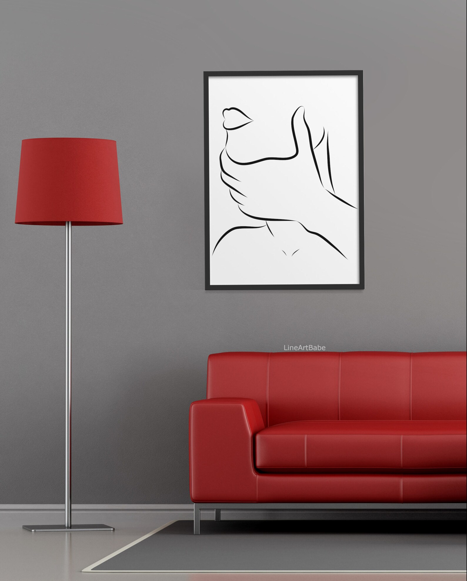 Chocking Line Art, Sensual Digital Print, Minimalist Erotic Artwork ...
