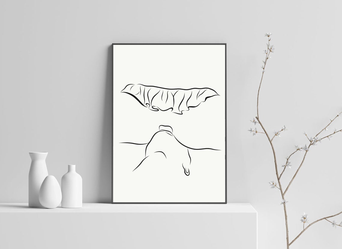 Oral Sex Line Art Erotic Digital Print Sensual Sex Drawing Minimalist Abstract Couple Making