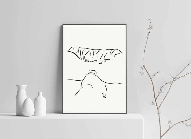 Oral Sex Line Art Erotic Digital Print Sensual Sex Drawing