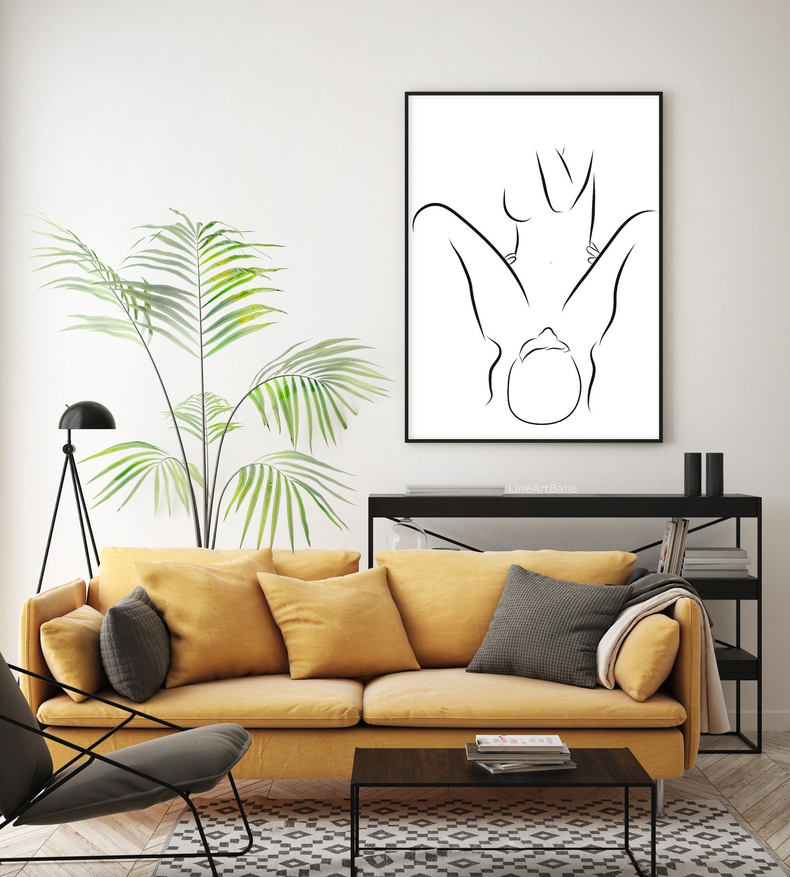Oral Sex Erotic Line Art Abstract Couple Sex Print Minimalist Naked Lovemaking Sensual Drawing
