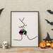 Set of 3 Halloween Line Art Printable SVG Digital Artwork - Etsy