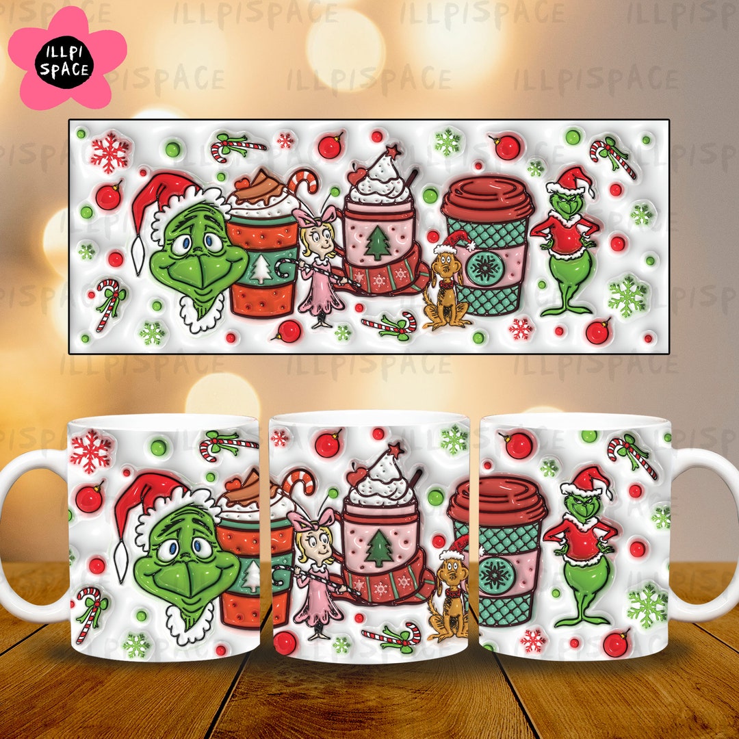 3D Inflated Hohoho Xmas Mug Wraps Merry Christmas Png Xmas - Etsy