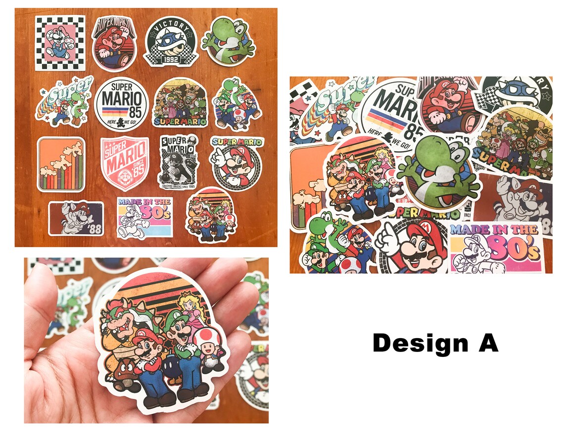 15pcs Super Mario Sticker Bomb Pack Super Mario Sticker | Etsy