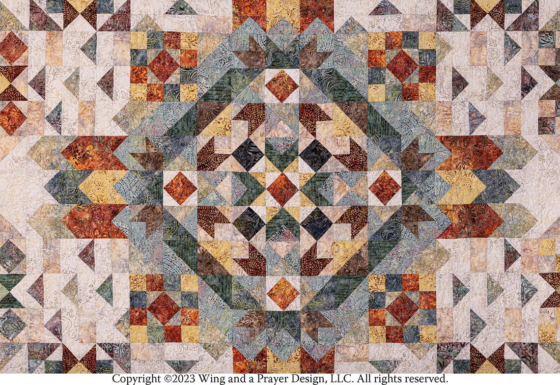 FREE SHIPPING Windsong BOM Quilt Kit & Pattern Wing and a Prayer 108 X ...